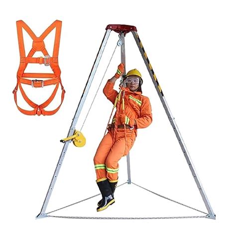 Tripod Rescue System With 1200ibs Winch Aluminum Confined Space Tripod