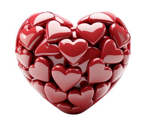 3d Love Element Cute Heart Shape Icon Generated Ai 44884928 Png