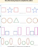 Complete The Missing Pattern Worksheets Turtle Diary