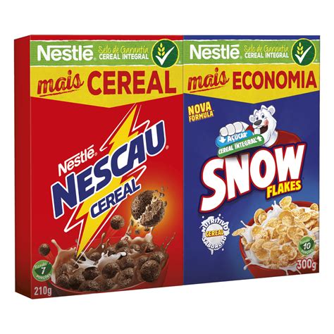 Kit Cereal Matinal Nescau E Snow Flakes Caixa 210g 300g