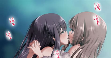 百合 濡れ巫女2人 さき千鈴sakichisuzuのイラスト Pixiv