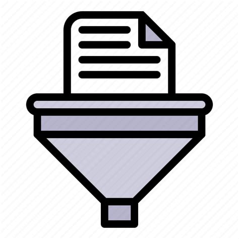 Data Filter Filtering Funnel Sort Sorting Icon