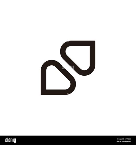Letter N Two Diamonds Geometric Symbol Simple Logo Vector Stock Vector