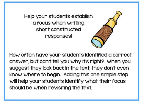 Short Constructed Response Writing Sheas Classroom