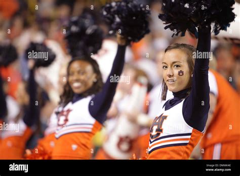 24 October 2009 Auburn Cheerleaders During The Game Between The Auburn