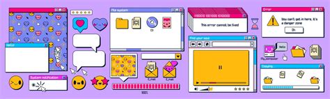 Old Interface Windows Retro Error Message Vector Image