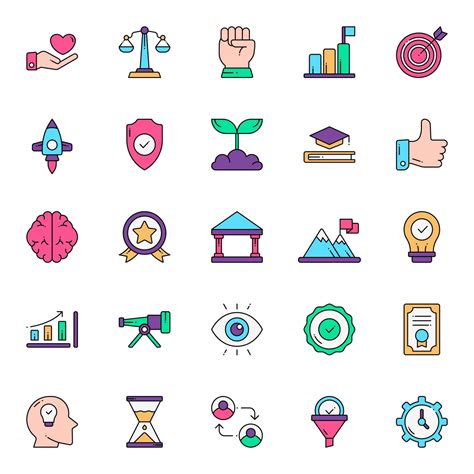 Colored Core Values Icons