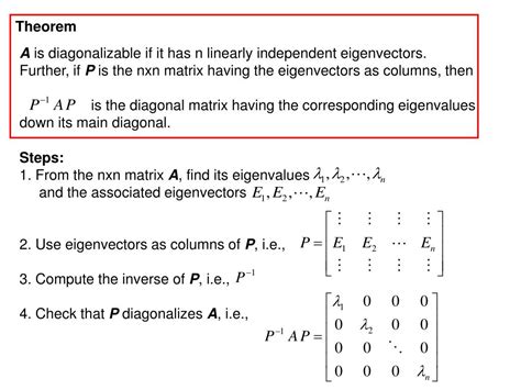 PPT Chapter Eigenvalue Diagonalization And Special Matrices PowerPoint Presentation ID