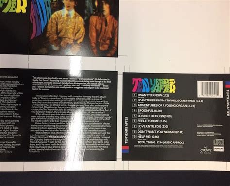 Ten Years After Rare Original Cromalin Proof Album Artwork The Fame