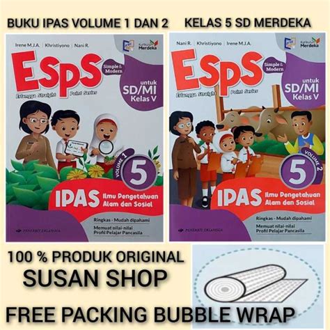 Promo Buku Esps IPAS Volume 1dan 2 Kelas 5 SD Erlangga Kurikulum Merdeka Ori Multicolor Diskon