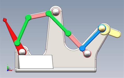 连杆机构 Solidworks 2018 模型图纸下载 懒石网