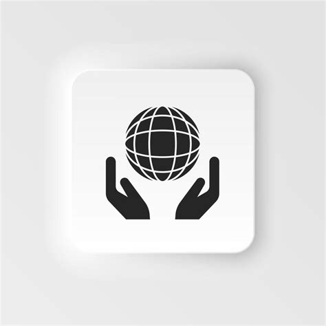 Safe World Bioengineering Neumorphic Style Vector Icon Biotechnology For Health Researching