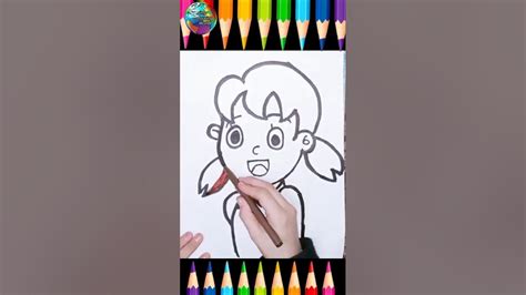 Draw Shizuka From Doraemon Step By Stepdrawing Shorts