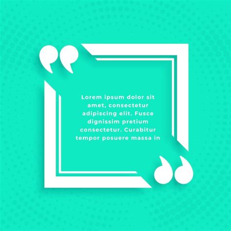 소셜 미디어 게시물에 대한 인용 메시지 프레임 템플릿 무료 벡터