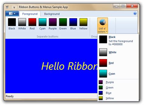 The Windows Native Ribbon Part 3 Buttons And Menus CodeProject