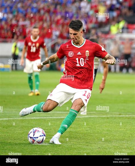 Hungarys Dominik Szoboszlai Scores Their Sides First Goal Of The Game