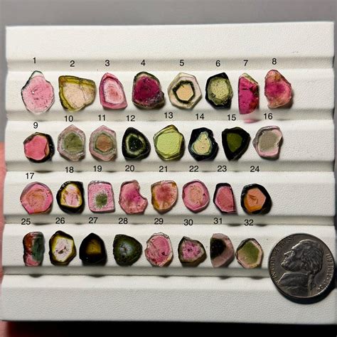 Watermelon Tourmaline Slice A One Quality 100 Natural Tourmaline Slice
