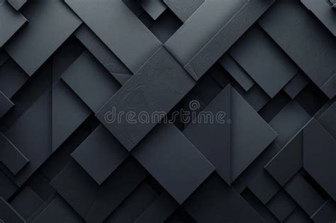 Abstract Geometric Pattern With Interlocking Shapes In Monochrome Stock