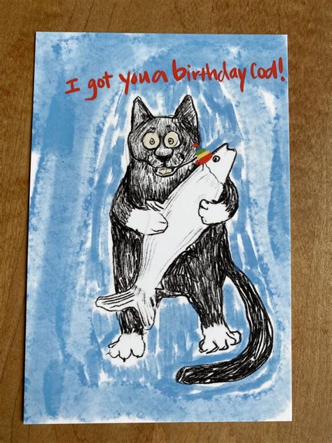 Birthday Cod Postcard
