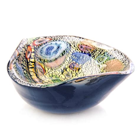 Multicolored Glass Triangular Ashtray Gil And Roy Props