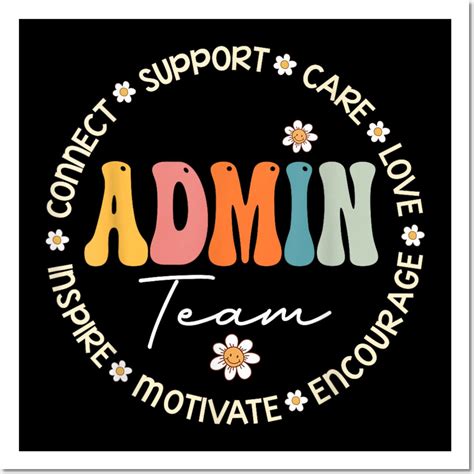 Retro School Secretary Admin Appreciation Week Admin Team Wall And Art