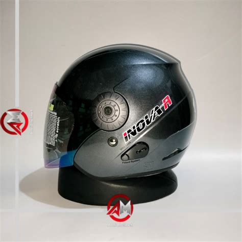 Jual Helm Bmc Inova R Solid Polos Graphite Visor Rainbow Bmc Half Face