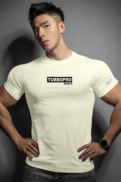 Turbo Pro Sports Climalite Mesh Dry Fit Tee In Off White Turbo Brands