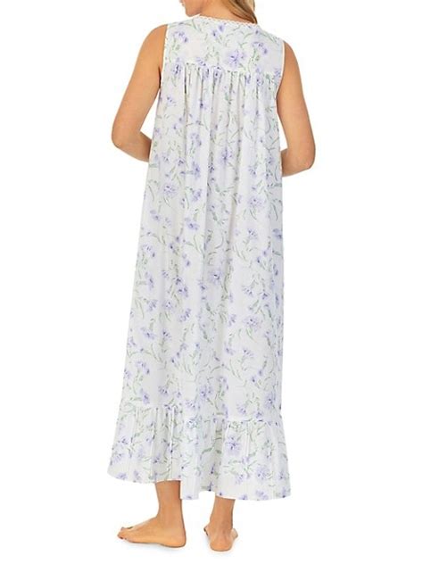 Cotton Lawn Floral Long Nightgown