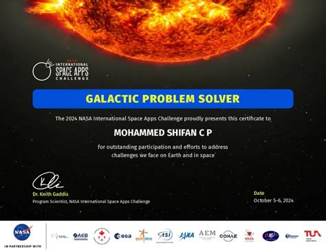 Mohammed Shifan C P On Linkedin Nasa Spaceappschallenge Stem Innovation Teamwork