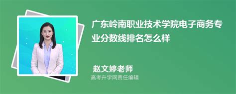 广东岭南职业技术学院的电子商务专业分数线附2020 2022最低分排名怎么样