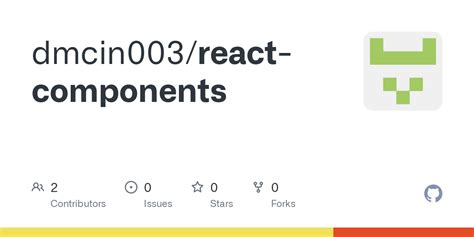 GitHub Dmcin React Components