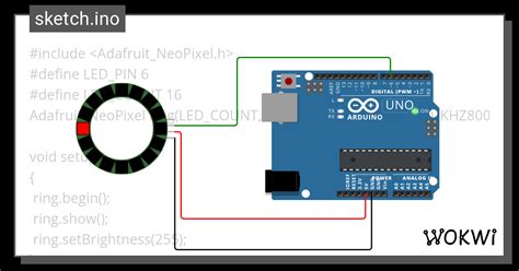 Uhr Neopixel Ring Bit V Copy Wokwi ESP STM Arduino Simulator