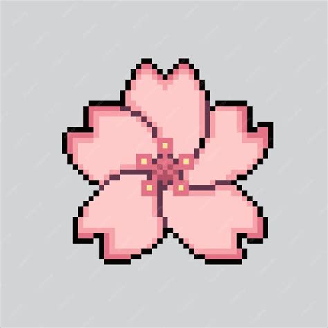 Premium Vector Pixel Art Illustration Sakura Flower Pixelated Sakura Flower Beautiful Japanese