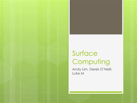 Surface Computing