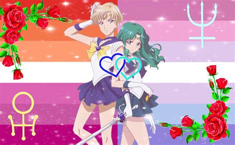 Sailor Uranus And Sailor Neptune Pride Flag Rlgbt
