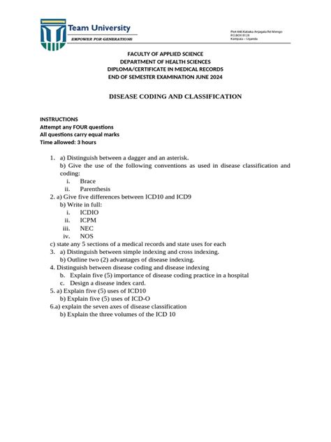 Disease Coding And Classification Overview Pdf Medical Diagnosis