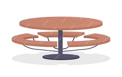 Premium Vector Outdoor Table Semi Flat Color Vector Item