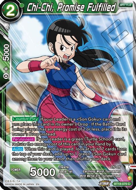 Chi Chi Promise Fulfilled Dawn Of The Z Legends Dragon Ball Super Ccg