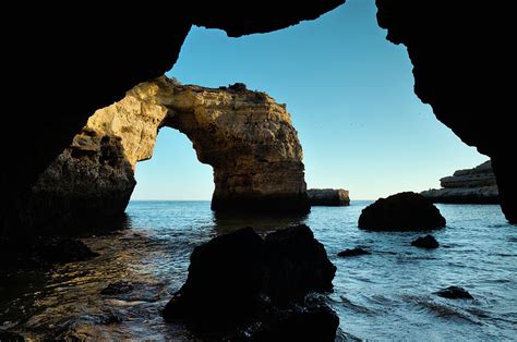 Albandeira Rocky Arch Scene From The Cave Photograph By Angelo Deval