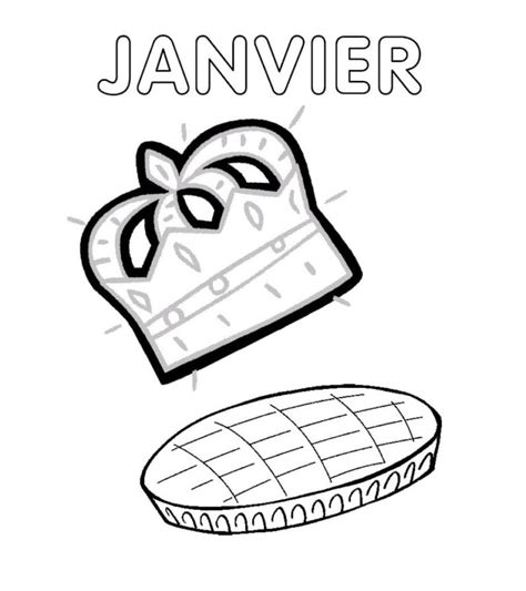 Coloriage Janvier à Imprimer