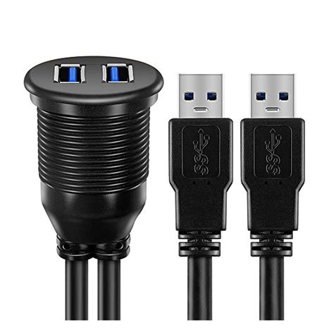 Ampire Double Usb A Built In Socket With 15cm Cable Usb Mounting Bracket Usb Products