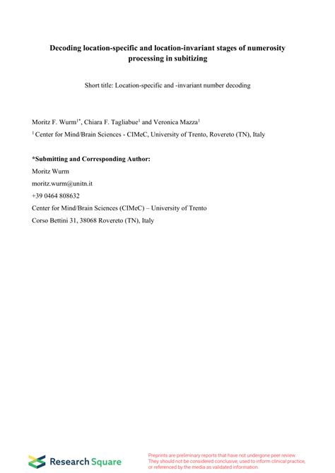 Pdf Decoding Location Specific And Location Invariant Stages Of