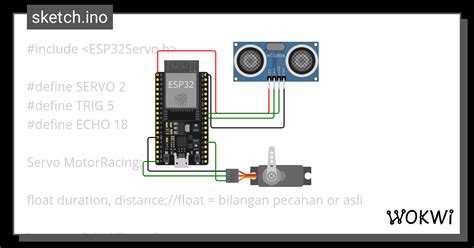 Tong Sampah Auto V1 Wokwi Esp32 Stm32 Arduino Simulator