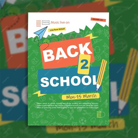 Premium Vector Vector Back To School Flyer