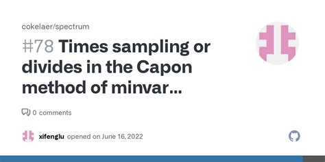 Times Sampling Or Divides In The Capon Method Of Minvar Function · Issue 78 · Cokelaer