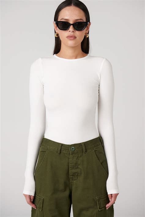 Elise Bodysuit White Bayse Brand