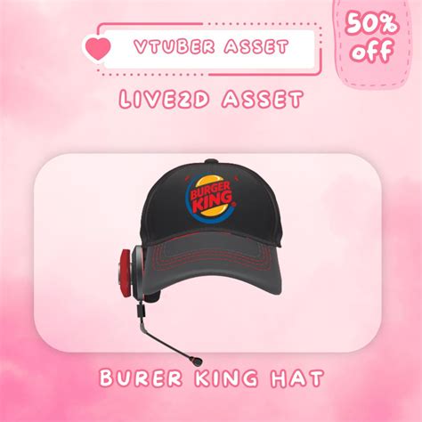 Vtuber Asset Vtuber Head Asset Rigged Burger Joint Hat Premade