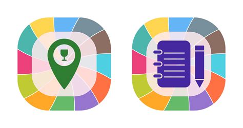 Bar Location And Notepad Icon Vector Art At Vecteezy
