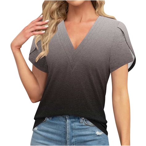 Vrhaik Womens Plus Size Summer Tops Plus Size Graphic Tees Casual