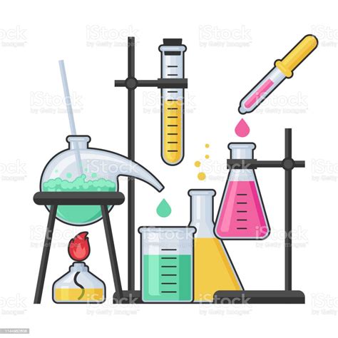 化學實驗室和科學設備向量例證向量圖形及更多吸液管圖片 吸液管 研究 一組物體 Istock